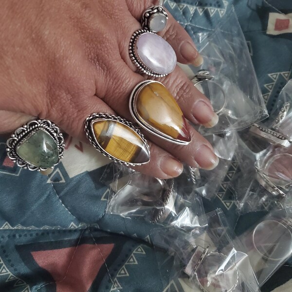 Mystery Pack of Rings, Gemstone Rings, Mystery Rings, Funky Rings ...