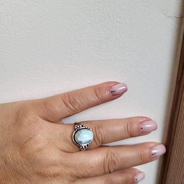 Purple Copper Turquoise Ring, 925 Sterling Silver Ring, Purple ...