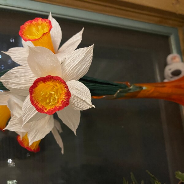 Crepe Paper Fern, Paper Fiddleheads, Set of 5, Paper Bouquet Filler ...