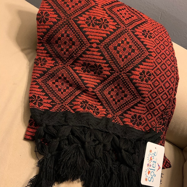 Mexican Embroidered Shawl. Mexican Traditional Shawl. Mexican Design ...