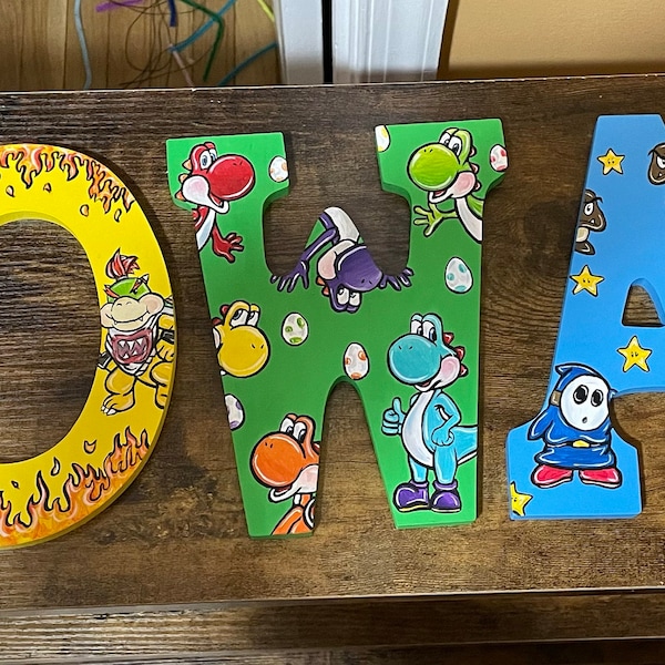 Hand Painted Video Game Letters (PER LETTER) - Etsy