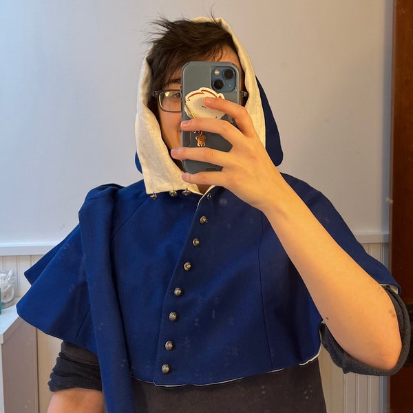 Bycocket, Medieval Wool Felt Cap With Lined Brim in Cotton Fabric ...