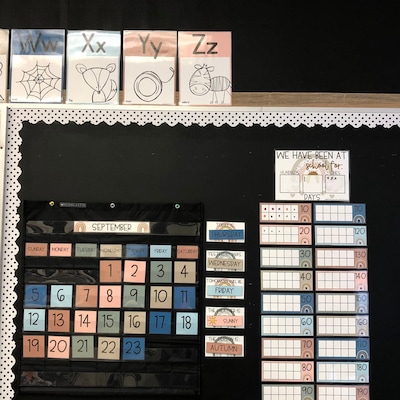 BOHO RAINBOW Classroom Decor Bundle Editable Neutral Rainbow Classroom ...