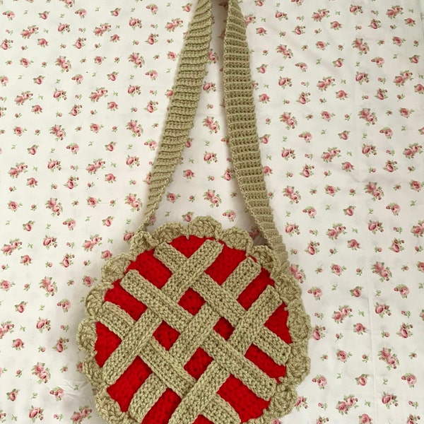 Cherry Pie Purse Crochet Pattern Cottagecore Nature Woodland Aesthetic ...