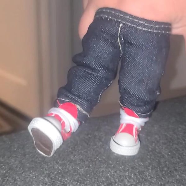 Miniature Canvas Finger Shoes for Fingerboarding and Finger Break Dance ...