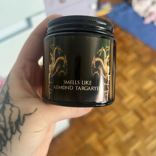 Smells Like Aegon Targaryen Soy Scented Candle, HOTD Inspired Scented ...