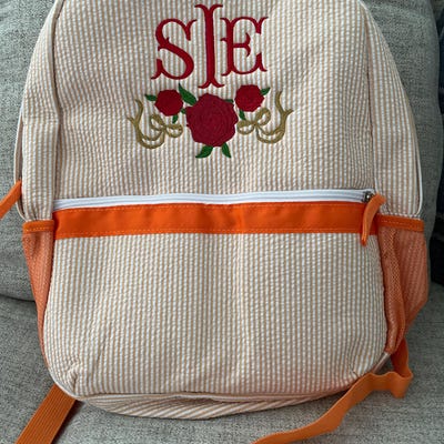 Monogrammed Child's Backpack, Personalized Backpack, Embroidered School ...