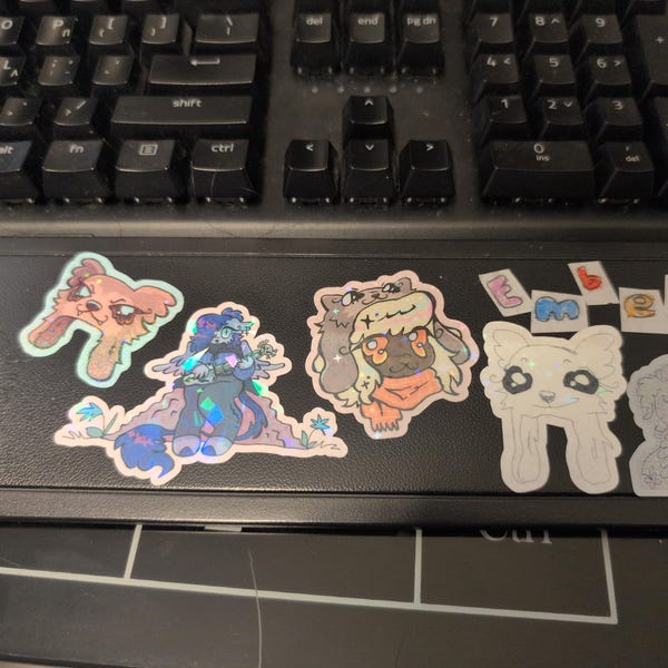 Anoko | Sparkly Holo Vinyl Sticker - Etsy