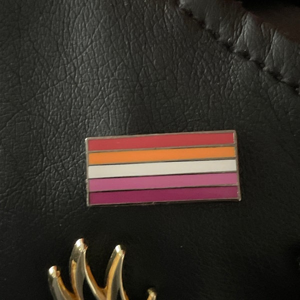 Community Lesbian Flag Pin — Subtle Pride Accessory LGBT Enamel Queer ...