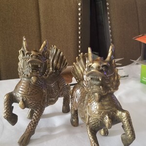 Copper King of the Jungle Lion Head Statue Good Luck Housewarming Gift ...