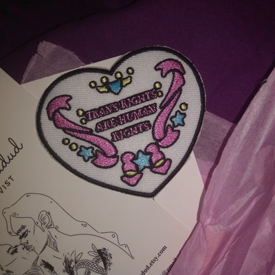 Trans Rights Are Human Rights Embroidered Iron-on Patch, Iron-on Patch ...