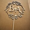 Wedding Logo Cake Topper, Monogram Cake Topper, Mr Mrs Cake Topper ...