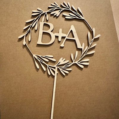 Wedding Logo Cake Topper, Monogram Cake Topper, Mr Mrs Cake Topper ...
