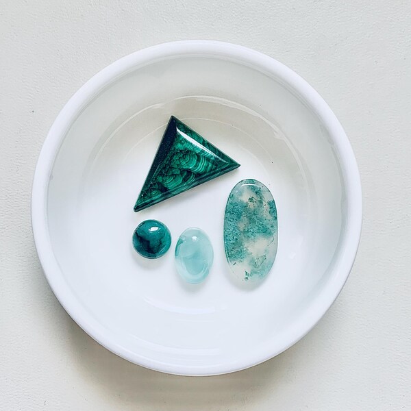 1pc 11-18mm Scenic Agate Cabochon Free Form Dendritic Landscape ...