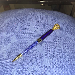 QUEEN CROWN PEN Large Crown Top Pens Crystal Gem Wedding Pen Luxe ...