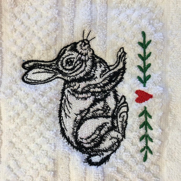 Rabbit Machine Embroidery Design Tested - Etsy