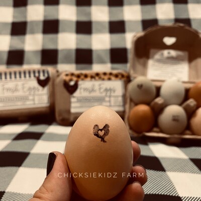 Mini Egg Stamp SALE Mix & Match Farm Fresh Eggs Stamp Chicken Egg Stamp ...
