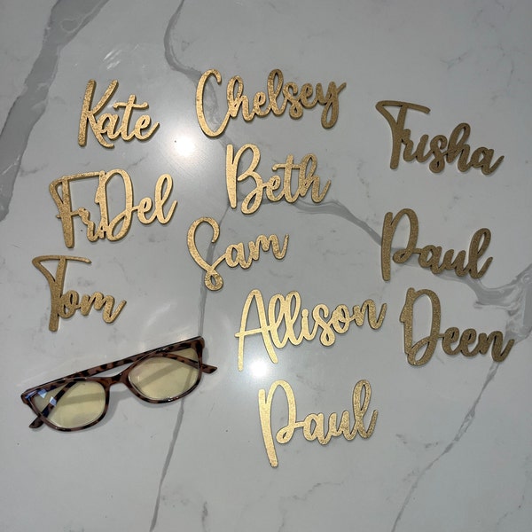 Wedding Place Cards Table Decor Laser Cut Names Personalized Place ...