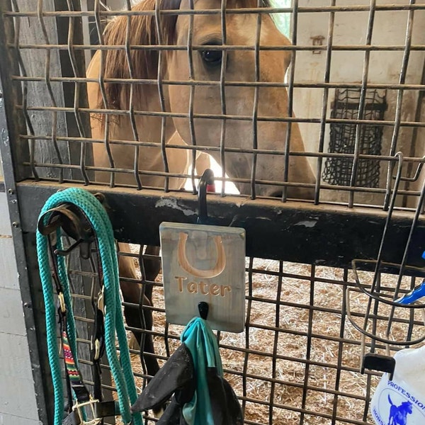 Horse Tack Holder Personalized, Horse Lover Gift, Sturdy Stall Hanging ...