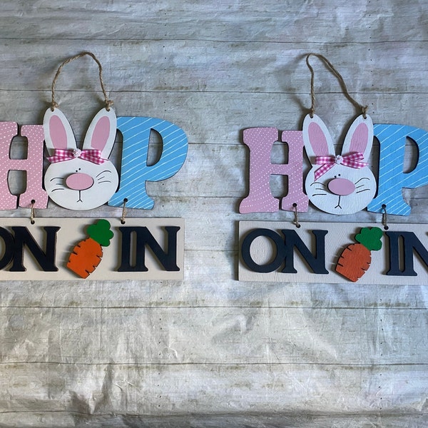 Hop on In-easter Sign SVG |laser Ready Easter Sign| Glow Forge Easter ...