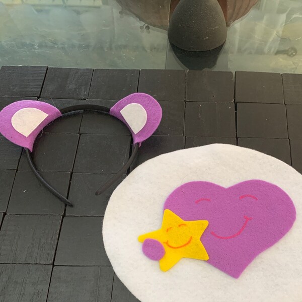 Care Bear Inspired 8 Inch Belly Badge and Ears Headband Costume Set - Etsy