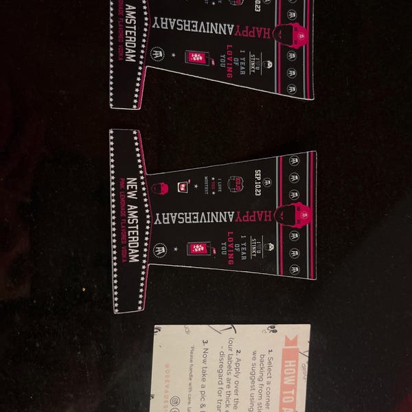 Pink Whitney Custom Sticker Label | 50ml, 200ml, 375ml, 750ml, 1000ml ...