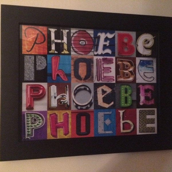 Personalized Poster Featuring PHOEBE in Photos of Alphabet Letters From ...