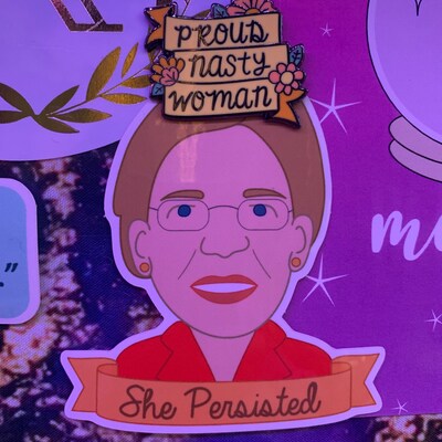 Proud Nasty Woman Floral Banner Hard Enamel Pin - Etsy