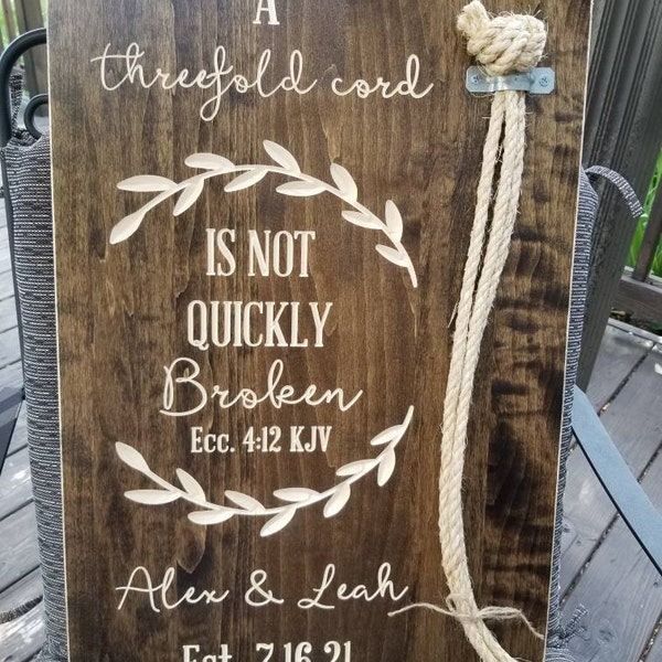 KJV Bible | A Threefold Cord | God's Knot | Unity Rope | Braid for ...