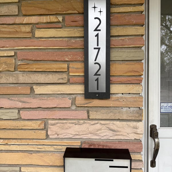 Craftsman HOUSE NUMBERS, Hill House Mission Style Address Plaque ...