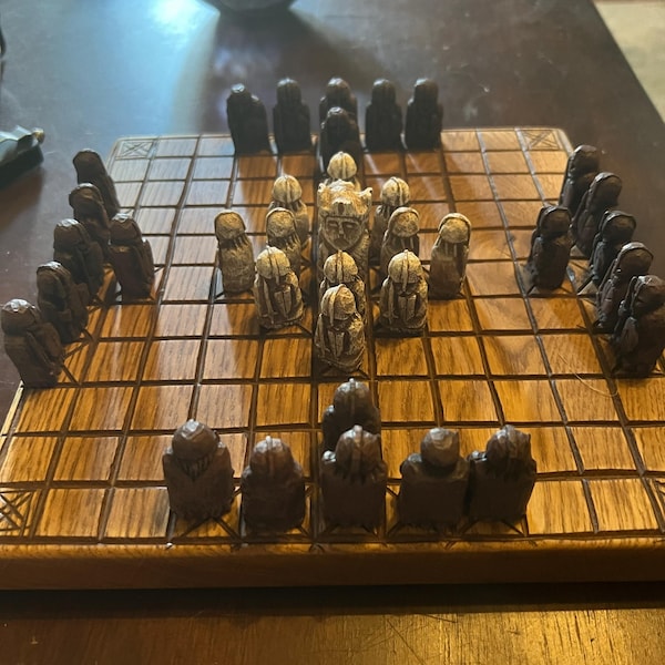 Hnefatafl Board Game. Swedish Falk Art Custom Chess Set Game. Viking ...