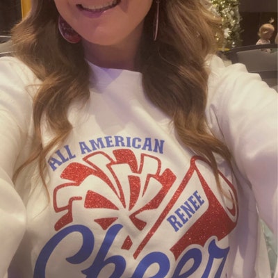 Glitter Cheer Shirt,cheer Shirt,cheerleader Shirt,custom Name ...