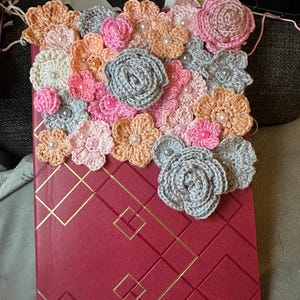 Multilayer Crochet Flower Pattern. Make Hair Accessories. Wedding ...