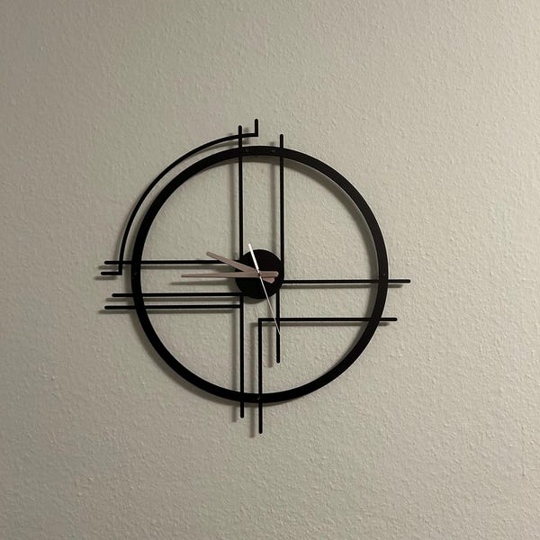 Unique Latin Numeral Compass Metal Wall Clock, Extra Large Modern ...