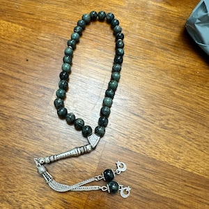 REAL Georgia Oltu Stone Islamic Prayer Beads, Natural Stone 99 Beads ...