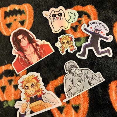 Jujutsu Anime JJK Sticker Gift Holographic Waterproof for Water Bottles ...