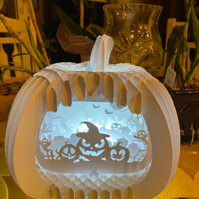 Pack 3 Halloween Pumpkin Pop up 3D SVG, Studio Template, DIY Halloween ...