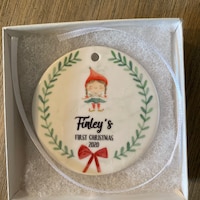 Baby's First Christmas Ornament Personalized First Christmas Elf ...