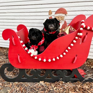 All-weather Large Elegant Red Sleigh - Etsy