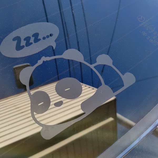 Sleepy Panda Bear Decal Sticker | Cute Panda Decal | Lazy Panda Decal ...