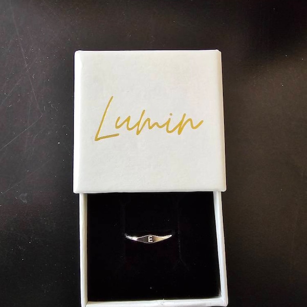 Tiny Initial Ring, Gold Fill or Sterling Silver, Personalizable Letter ...
