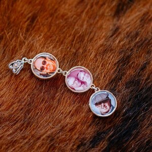 Bridal Bouquet Photo Charm Dangle Set Words on Back Double Sided ...