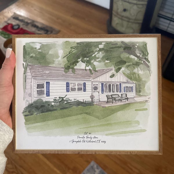 Custom Hand-painted House Painting, New Home Housewarming Gift From ...