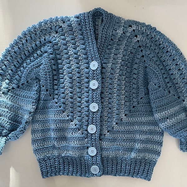 Crochet Pattern / Kid's Cardigan Made From Hexagons / Children's ...