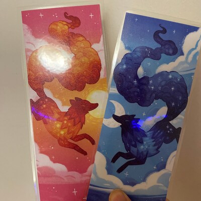 Sun & Moon Dragon Bookmarks, Illustrated Bookmark, Unique Bookmarks - Etsy
