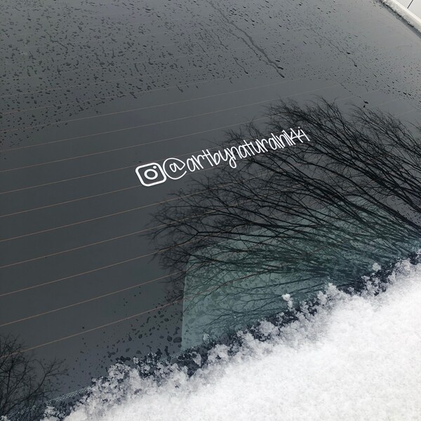 Instagram Handle Car Decal, Car Sticker, Influencer Decal, IG Sticker ...