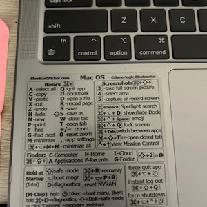 Excel for Mac Cheat Sheet Reference Guide Shortcut Sticker - Etsy