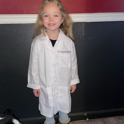 Personalized Kids Dinosaur Lab Coat With Tyrannosaurus Rex Embroidery ...