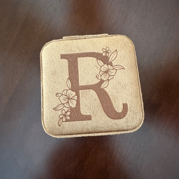 Personalized Initial Jewelry Box, Engraved Jewelry Case, Mothers Day ...