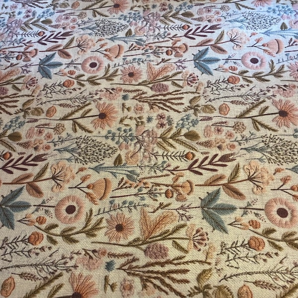Earthy Pink Wildflower Rug, Floral Area Rug, Cottagecore Floor Mat for ...